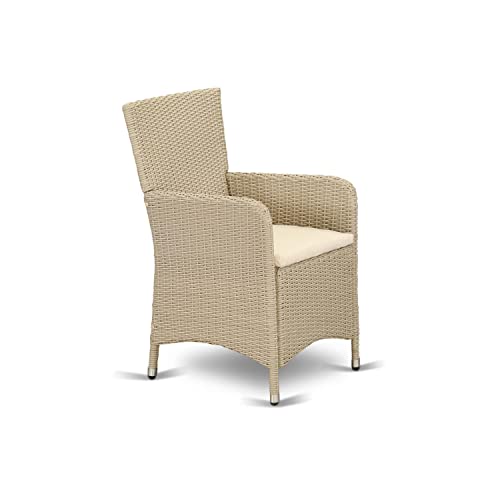 East West Furniture HLUC153V Wicker Patio Chairs