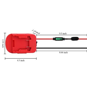 ELEFLY 2 Pack Power Wheels Battery Adapter Compatible with Milwaukee M18 Battery with Fuses & Wire Terminals, Power Adapter Connector for DIY RC Car Toys and Robotics