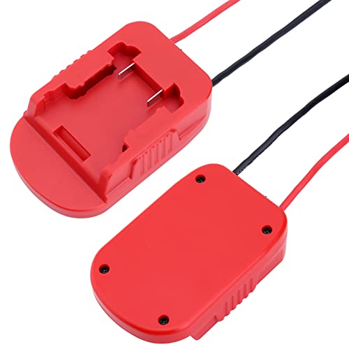 ELEFLY 2 Pack Power Wheels Battery Adapter Compatible with Milwaukee M18 Battery with Fuses & Wire Terminals, Power Adapter Connector for DIY RC Car Toys and Robotics