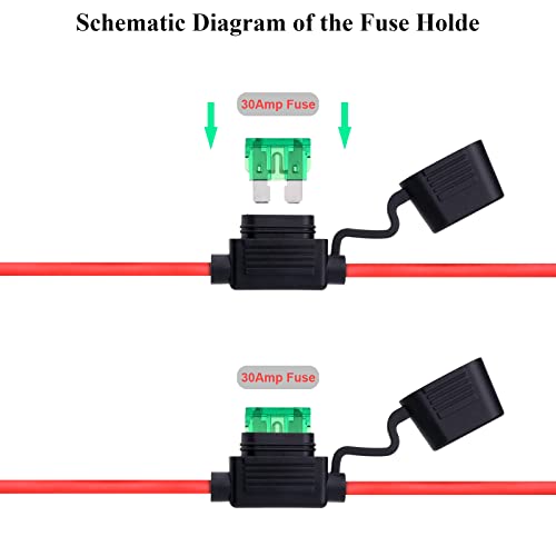 ELEFLY 2 Pack Power Wheels Battery Adapter Compatible with Milwaukee M18 Battery with Fuses & Wire Terminals, Power Adapter Connector for DIY RC Car Toys and Robotics