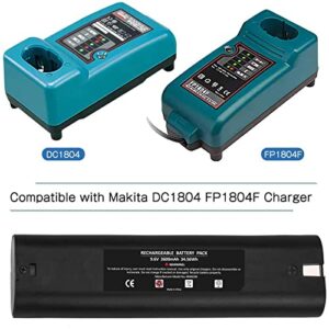 2 Pack Upgrade to 3600mAh Replacement Battery Compatible with Makita 9.6V Ni-Mh Battery Compatible with 9000 9033 193890-9 192696-2 632007-4 6096D 6093D DA391D 6095D 5090D