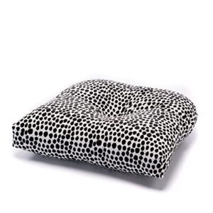 terrasol standard single u outdoor chair cushion, black/white