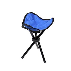 TRENTSNOOK Exquisite Camping Stool Lightweight Camping Fishing Triangle Folding Stool Outdoor Home Leisure Lazy Chair (Color : Light Blue)