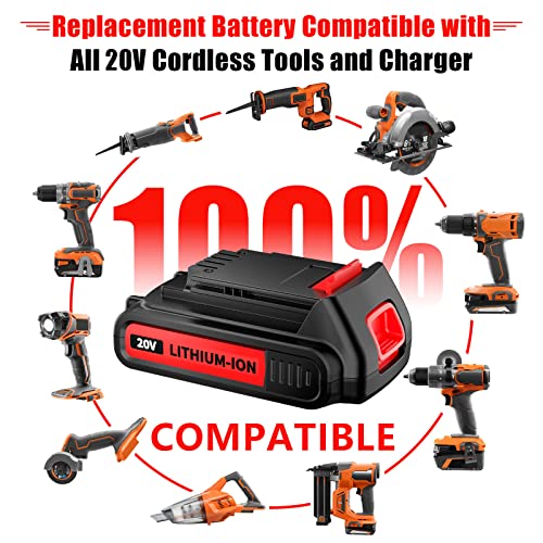 Bonadget [Upgraded] 2Pack 3.5Ah LBXR20 Replacement Battery Compatible with Black and Decker 20V Battery 20V Max Lithium-ion LB20 LBX20 LST220 LBXR2020-OPE LBXR20B-2 LB2X4020 Cordless Tool Battery