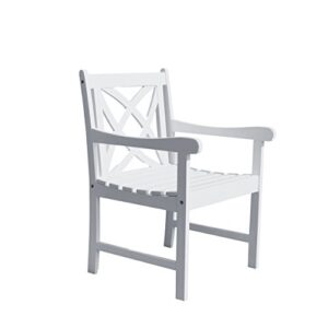 bradley outdoor garden armchair in white