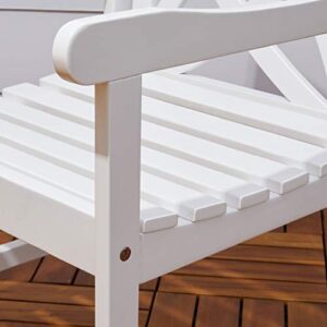 Bradley Outdoor Garden Armchair in White