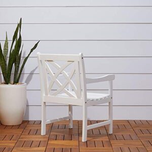 Bradley Outdoor Garden Armchair in White