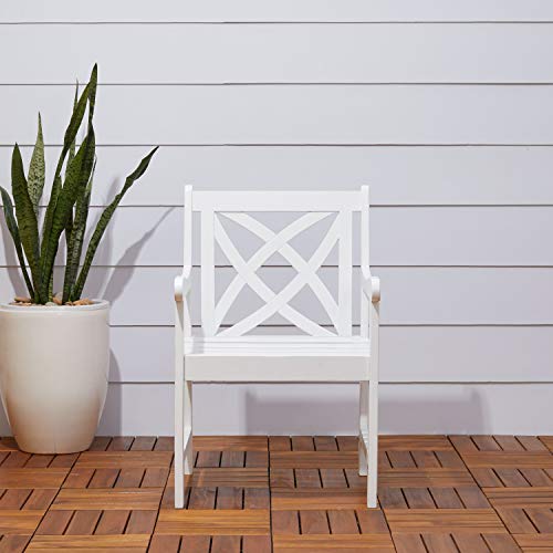 Bradley Outdoor Garden Armchair in White