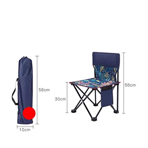 TRENTSNOOK Exquisite Camping Stool Portable Fishing Chair Lightweight Outdoor Camping BBQ Chairs Folding Extended Hiking Garden Ultralight Picnic Seat (Color : Leaves M)