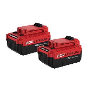 porter-cable 20v max* lithium battery, 4.0-ah, 2-pack (pcc685lp)