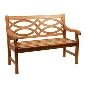 achla designs 4-foot hennell garden bench, natural