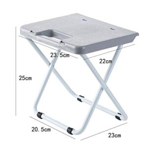 TRENTSNOOK Exquisite Camping Stool Gray Folding Stool Outdoor Beach Camping Picnic Party Fishing Portable Lightweight Portable Practical Durable Load Chair