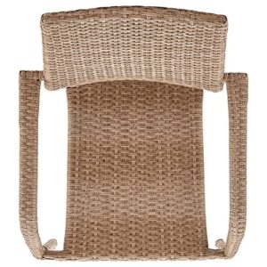 Manhattan Comfort Genoa Patio Dining Armchair, Set of 2, Nature Tan Weave