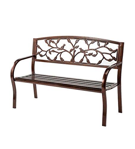 Wind & Weather Tree of Life Metal Bench - 50 W x 21 D x 33 H