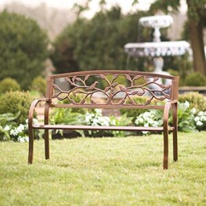 Wind & Weather Tree of Life Metal Bench - 50 W x 21 D x 33 H