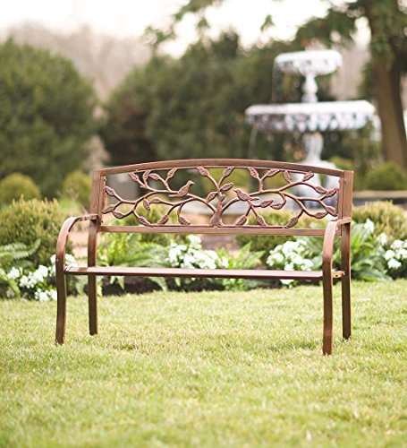 Wind & Weather Tree of Life Metal Bench - 50 W x 21 D x 33 H