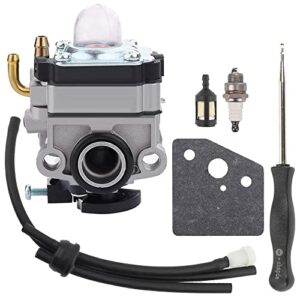 savior 753-04296 carburetor with primer bulb fuel line kit for wyl-229 wyl-229-1 753-05251 753-1225 753-04745 troy bilt tb415cs tb425cs tb465ss tb490bc mtd trimmer