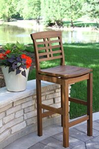 outdoor interiors 10030 eucalyptus hi back bar chair