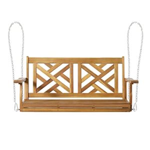 christopher knight home alejandro porch swing, teak