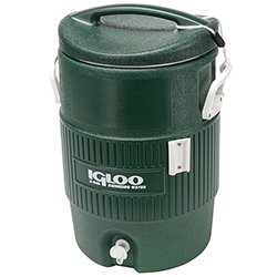 beverage cooler, 5 gal, green