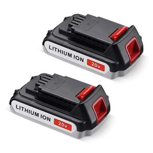 babaka 2packs 3600mah lbxr20 battery replace for black and decker 20v max lithium battery lb20 lbx20 lst220 lbxr2020-ope lbxr20b-2 lb2x4020 lb2x4020 lbxr2520 battery