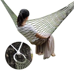 Hammock Hanging Mesh Strong Thick Nylon Rope Hammock Swinging Hammock Seat Travel Hanging Swing Chair