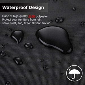 Patio Swing Canopy Fabric Waterproof Replacement Top Cover Cloth,Anti-UV Patio Chair Top Cover for 2/3-Seater-Swing Chair,Outdoor Garden Chair Sunscreen Cover Top Cover for Seat Furniture