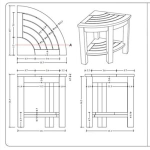 Delta Teak Shower Bench with Storage Shelf by BayviewPatio