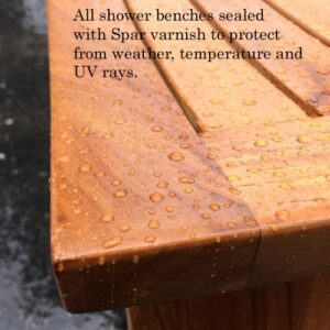 Delta Teak Shower Bench with Storage Shelf by BayviewPatio