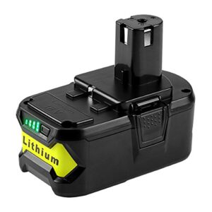 powilling 6000mah ryobi 18v lithium battery replacement for ryobi 18-volt 18l50 one+ p104 p105 p102 p103 p107 p108 p109 tool