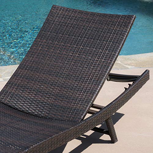 Christopher Knight Home Kauai Chaise Lounge Set, 2-Pcs Set, Brown