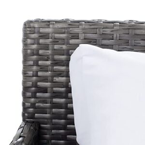 Safavieh Outdoor Collection Cadeo Grey Brown/White Cushion Daybed PAT7500C