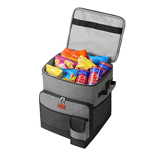 Soft Cooler with Wheels - Removable Wheels Insulated Portable Rolling Cooler, Collapsible Cooler on Wheels Suitable for Shopping Picnic BBQ Beach