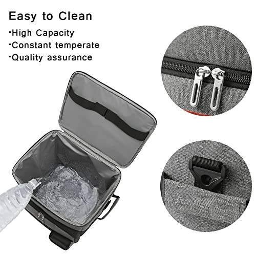 Soft Cooler with Wheels - Removable Wheels Insulated Portable Rolling Cooler, Collapsible Cooler on Wheels Suitable for Shopping Picnic BBQ Beach