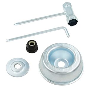 aileete blade adapter attachment maintenance kit for stihl fs55 fs55r fs56 fs56rc fs70r fs80 fs85 fs90 fs90r fs94 fs100rx fs110 fs120 fs130 fs130r (thrust washer, rider plate, collar nut, wrench)