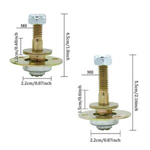 LJZP 4 PCS Furniture Rocking Chair Bearing Connecting Piece Rocking Chair Bearing Screws Bolts Kits Furniture Connecting Accessories (45,55 mm)