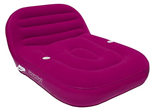 Airhead SUN COMFORT COOL SUEDE Double Chaise Lounge, Raspberry, AHSC-011