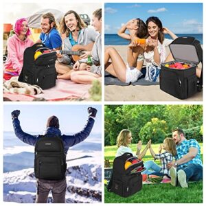 Cooler Backpack,30 Cans Insulated Backpack Cooler Leakproof Double Deck Cooler Bag for Men Women RFID Lunch Backpack