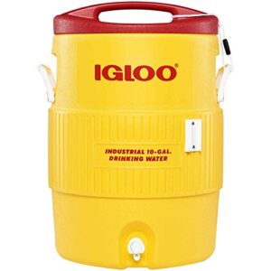 igloo 10 gallon industrial beverage cooler , yellow/red/white