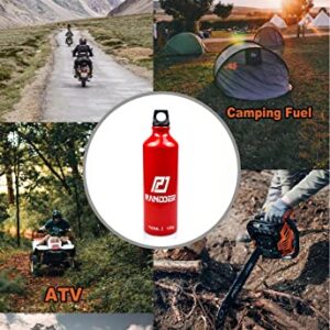 RANDDER Liquid Fuel Bottle 750ml (Upgrade Leakproof Cap 2.0) for Motorcycle, Camping and Emergencies (0.75 liter)