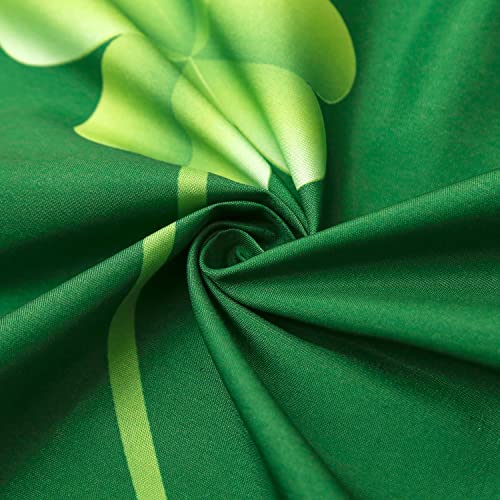 JYXIUBS Rectangle St Patrick's Day Tablecloth - Irish Clover Decoration Waterproof Table Cloth, Fabric Spring Holiday Table Cover for Dining and Indoor/Outdoor Picnic, 60 x 84 Inch