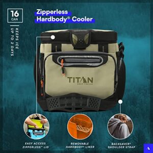 Arctic Zone Titan Deep Freeze Cooler - 16 Can Zipperless Hardbody Cooler - Deep Freeze Insulation, HardBody Liner, and SmartShelf