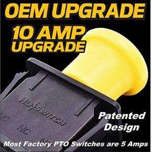 HD Switch Improved 10 AMP Upgrade Blade Clutch PTO Switch fits 140404 146283 154959 154963 169416 169417 174651 174652 174653 for Poulan AYP MTD Craftsman and 6201316MA 94927 for Murray