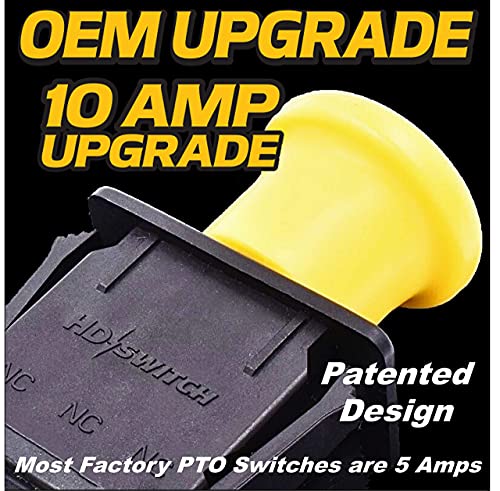 HD Switch Improved 10 AMP Upgrade Blade Clutch PTO Switch fits 140404 146283 154959 154963 169416 169417 174651 174652 174653 for Poulan AYP MTD Craftsman and 6201316MA 94927 for Murray