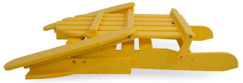 POLYWOOD AD5030LE Classic Folding Adirondack Chair, Lemon