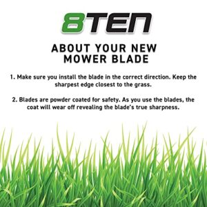 8TEN LawnRAZOR Mower Blade Set for AYP Husqvarna Poulan 54 inch Deck 187256 187254 574292401 532187254 (High Lift)