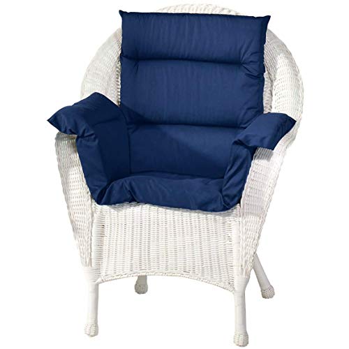 Comfort Finds Pressure Reducing Chair Cushion – Wheelchair, Armchair, Patio Chair Cushion – Generous Sized, Washable, Polyester/Cotton Surface (Navy)