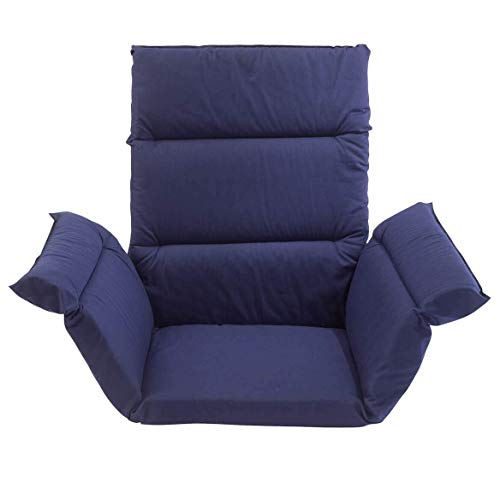 Comfort Finds Pressure Reducing Chair Cushion – Wheelchair, Armchair, Patio Chair Cushion – Generous Sized, Washable, Polyester/Cotton Surface (Navy)