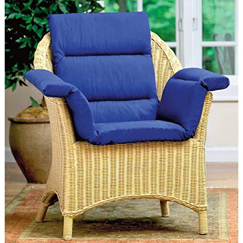 Comfort Finds Pressure Reducing Chair Cushion – Wheelchair, Armchair, Patio Chair Cushion – Generous Sized, Washable, Polyester/Cotton Surface (Navy)