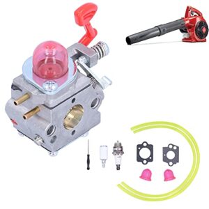 blower carburetor, 545081855 carburetor fit for craftsman 358794600 25cc 200 mph / 430 cfm gas blower with gasket, fuel line, primer bulb, sparking plug, fuel filter, screwdriver